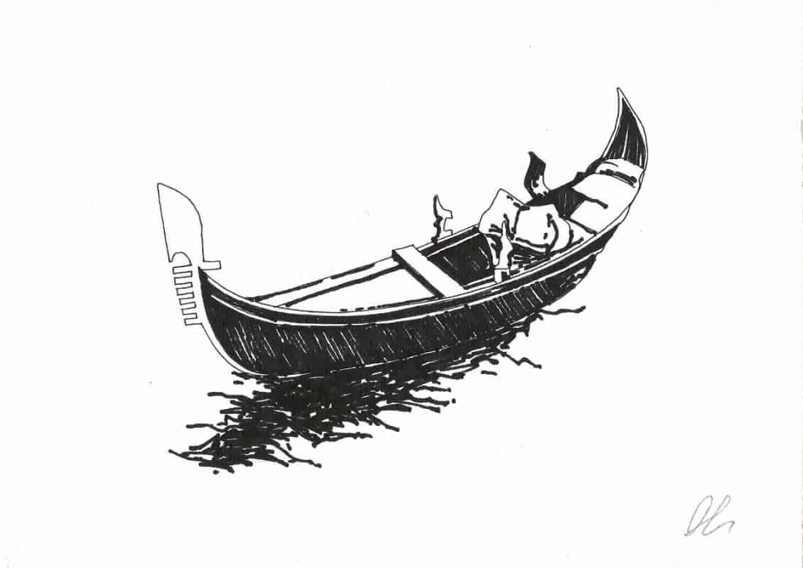 Gondola drawing - Plum Plum Creations