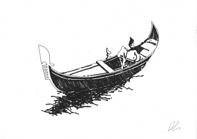 Gondola drawing - Plum Plum Creations